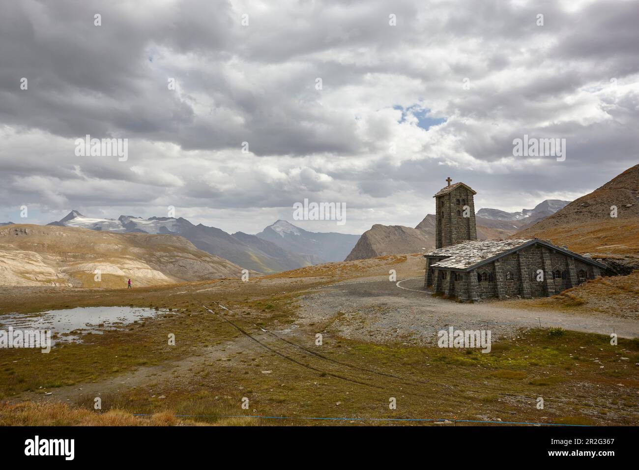 Alpine pass Col de l'Iseran, Route des Grandes Alpes, Alpes-de-Haute ...
