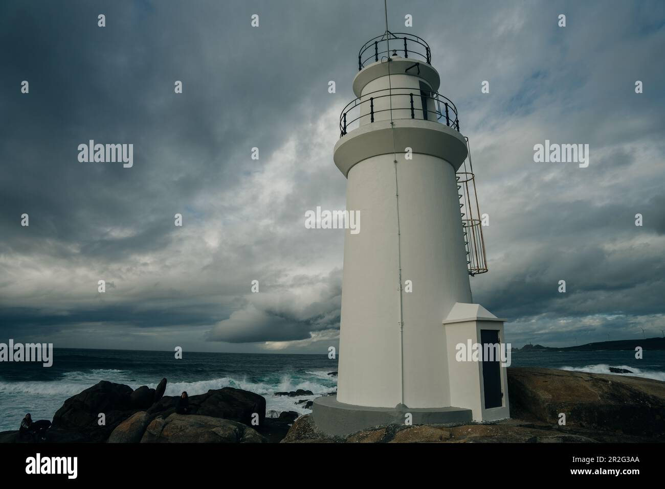 Lighthouse in Galicia- Punta da barca, Muxia in Spain - may 2023. High ...