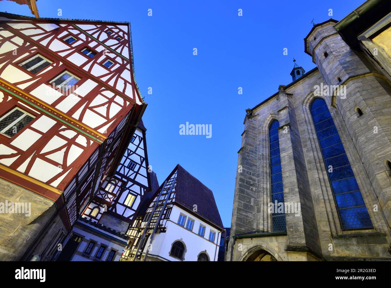 an der Pfarrkirche St. Martin in der Altstadt von Forchheim, Fachwerk ...
