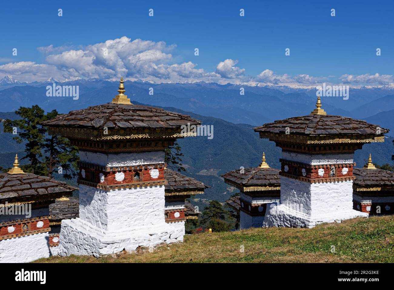 The road between Thimphu and Punakha passes the Dochu La (pass), which ...