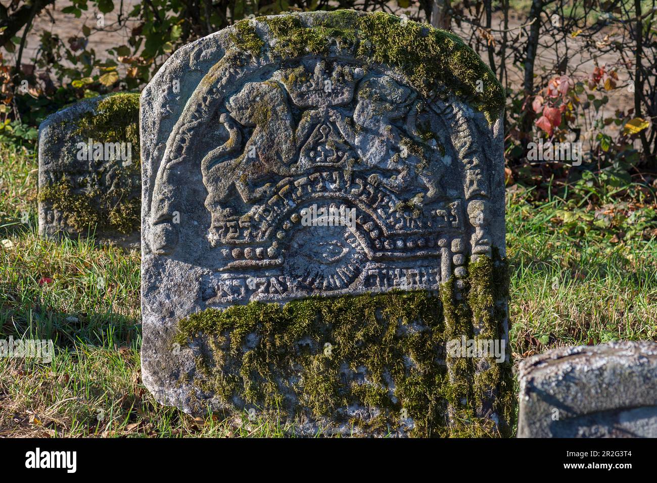 Symbols of the crown and pair of lions indicates the strength of faith ...