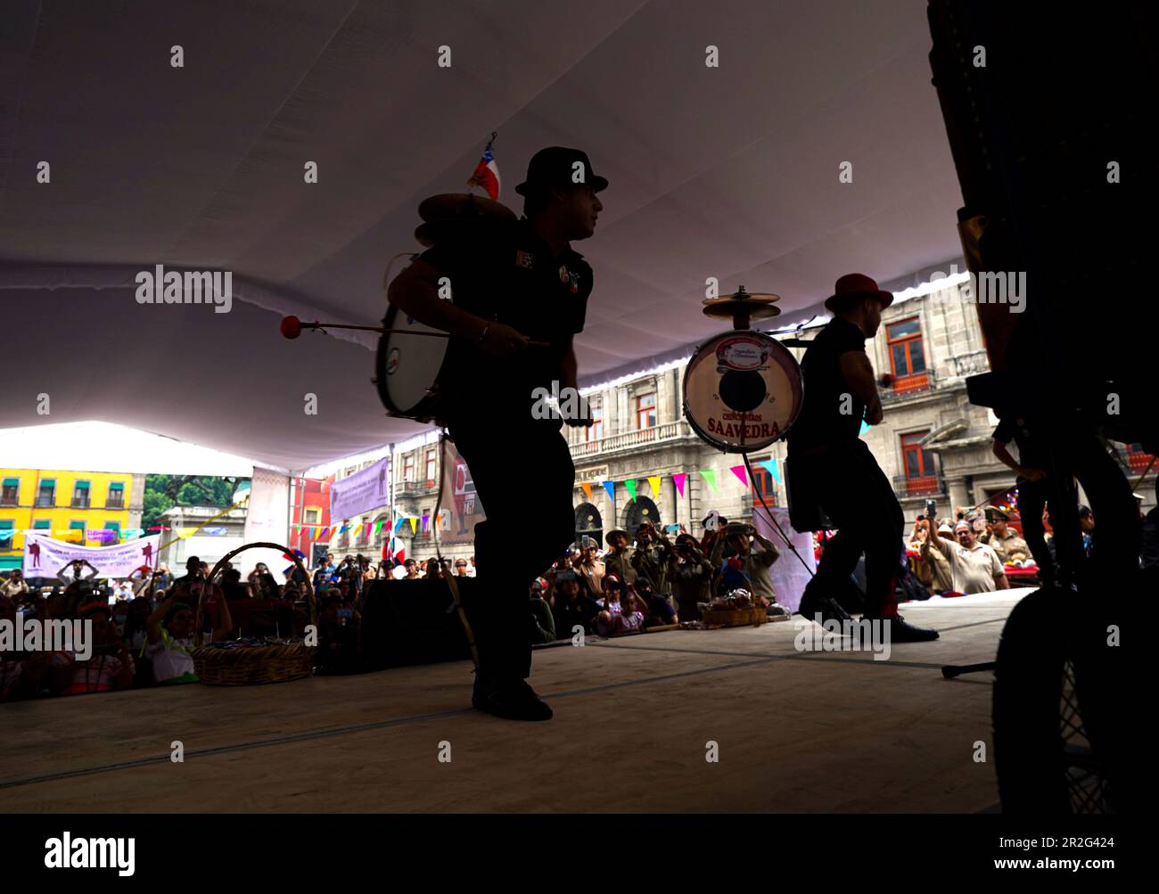 Chilean musicians known as Chichineros perform at the first Mexican ...