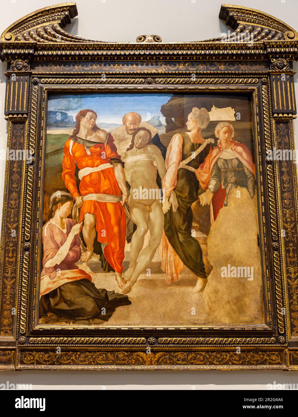Michelangelo's The Entombment On Display At The National Gallery in ...