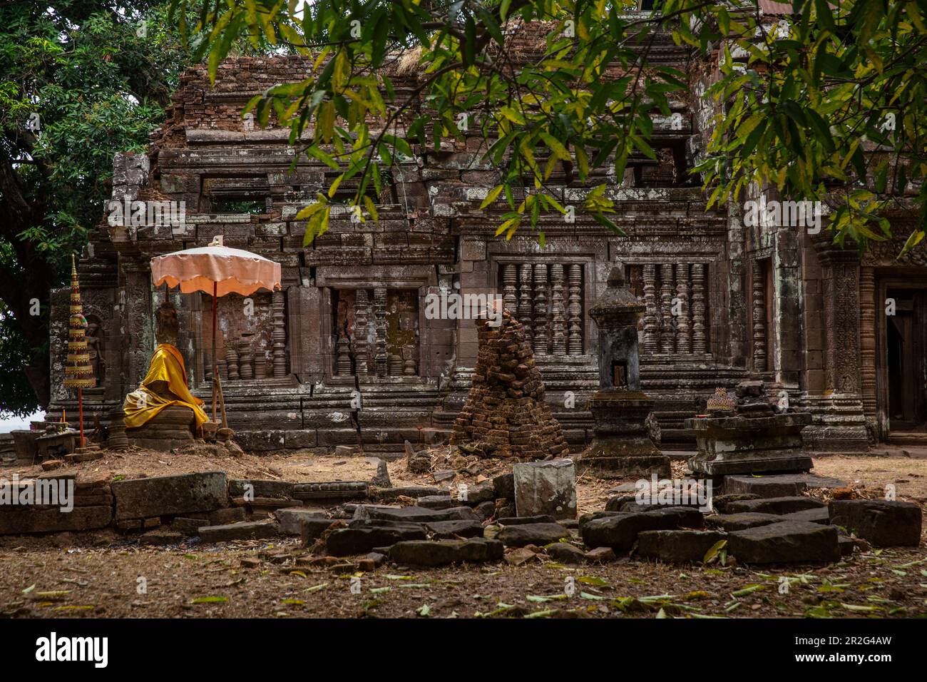Vat Phou temple in Champasak, Laos, Asia Stock Photo - Alamy