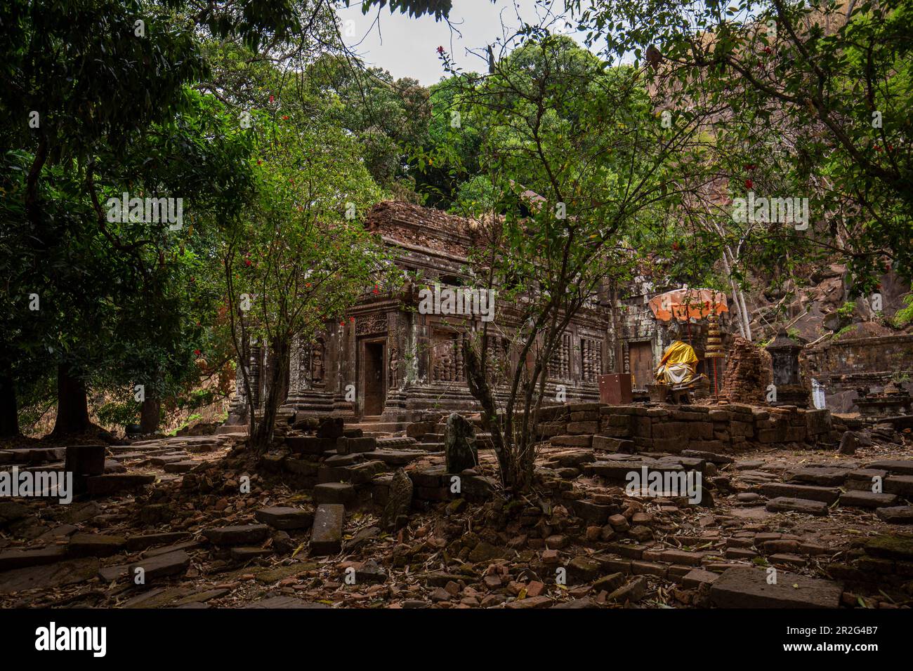 Vat Phou temple in Champasak, Laos, Asia Stock Photo - Alamy