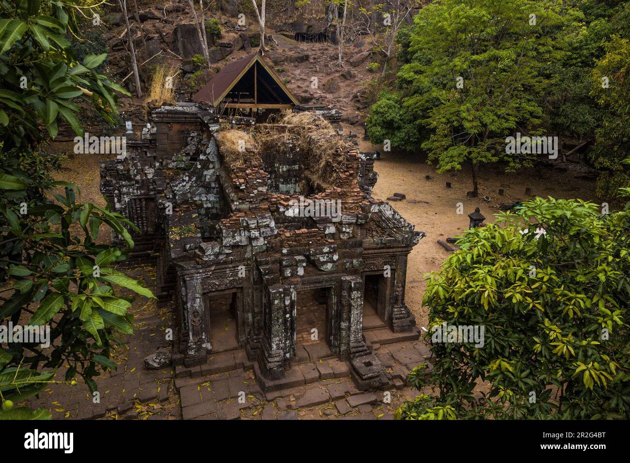 Vat Phou temple in Champasak, Laos, Asia Stock Photo - Alamy