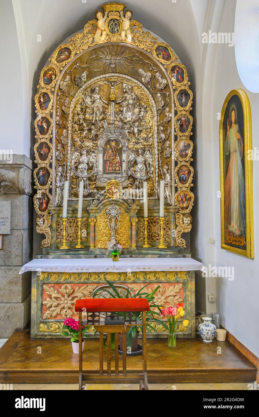 Side altar with black Madonna, St. Anton Catholic Church, Kempten ...