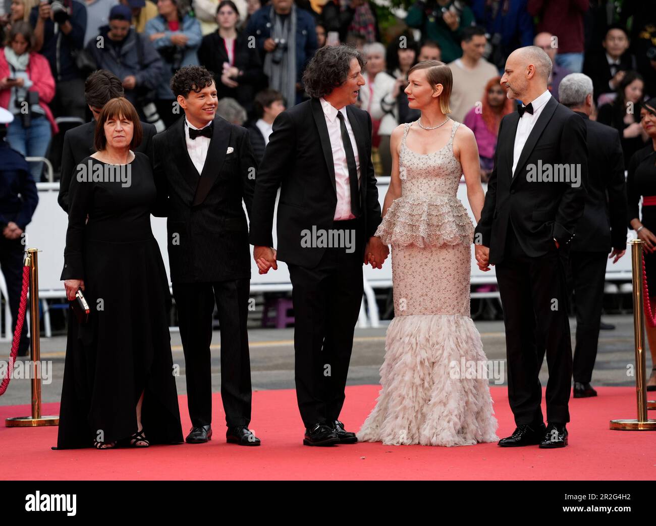 Producer Ewa Puszczynska, from left, Christian Friedel, director ...