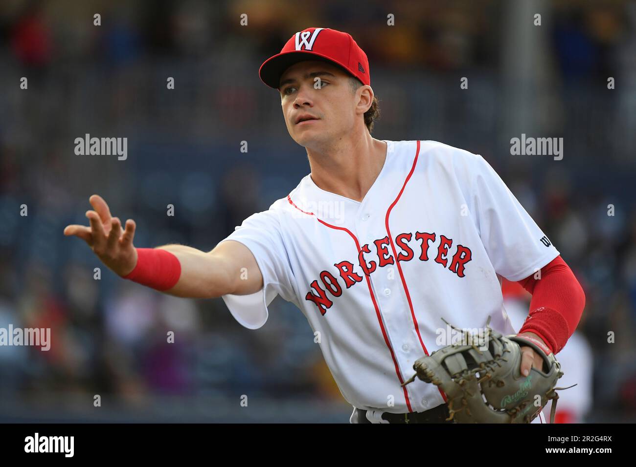 WORCESTER, MA - MAY 18: Worcester Red Sox infielder Bobby Dalbec (29 ...