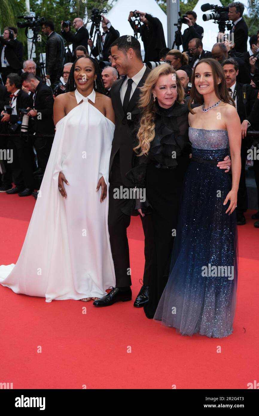 Cannes, France. 19th May, 2023. Naomi Ackie, Daryl McCormack, Caroline ...