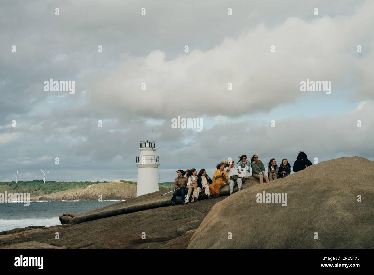 Lighthouse in Galicia- Punta da barca, Muxia in Spain - may 2023. High ...