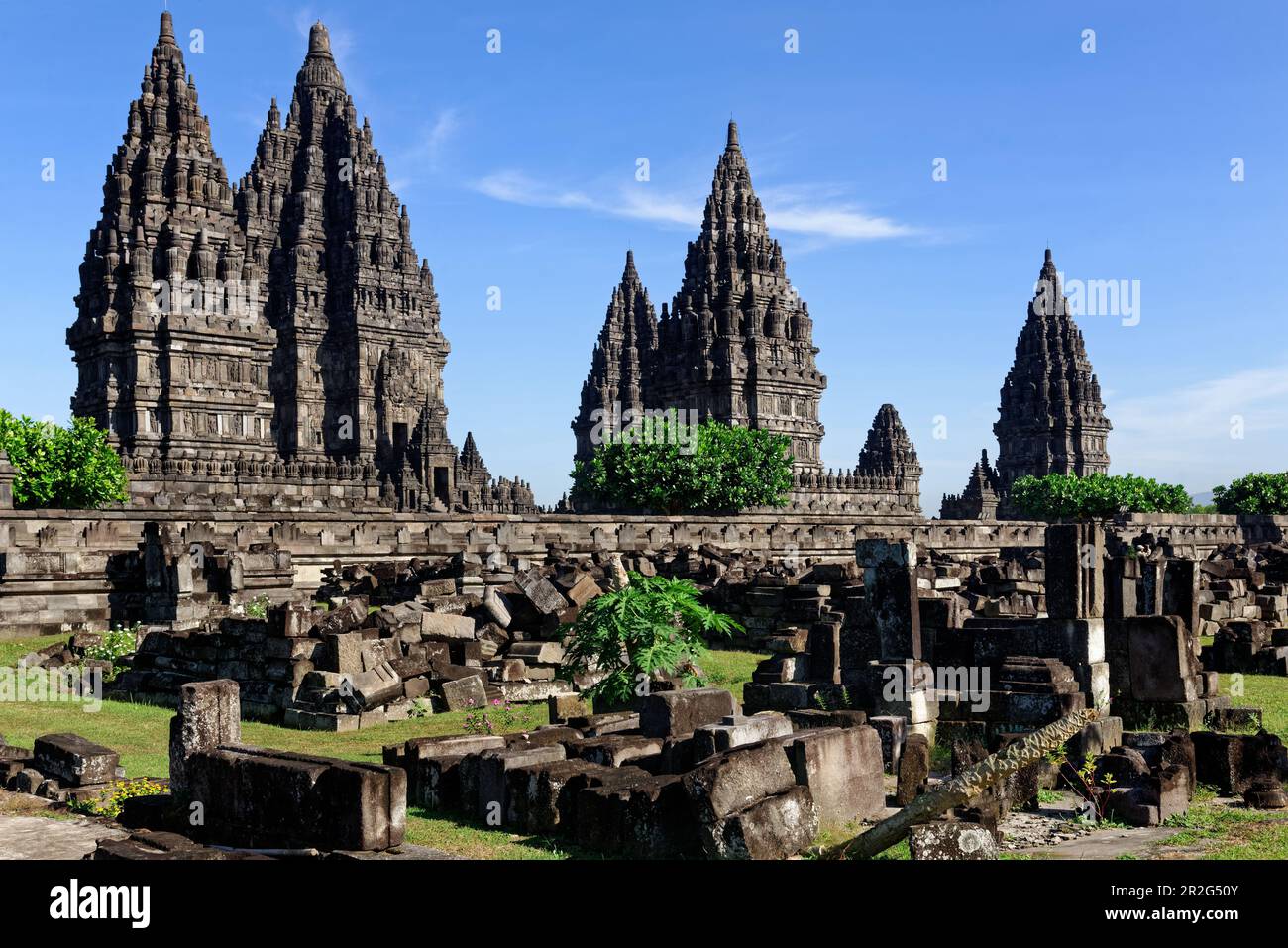 Hindu temple of Prambanan near Yogyakarta, Java, Indonesia, Asia ...