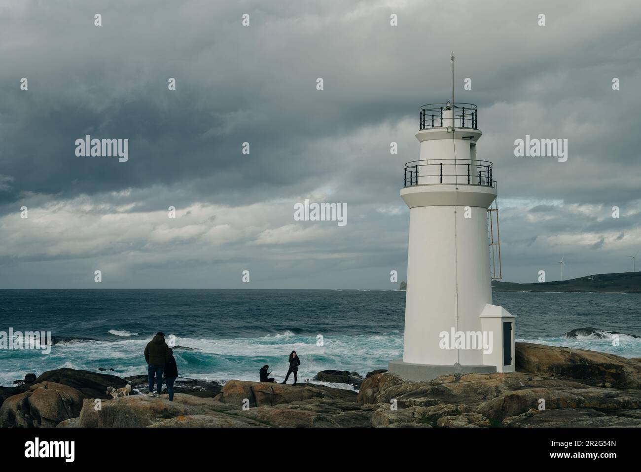 Lighthouse in Galicia- Punta da barca, Muxia in Spain - may 2023. High ...