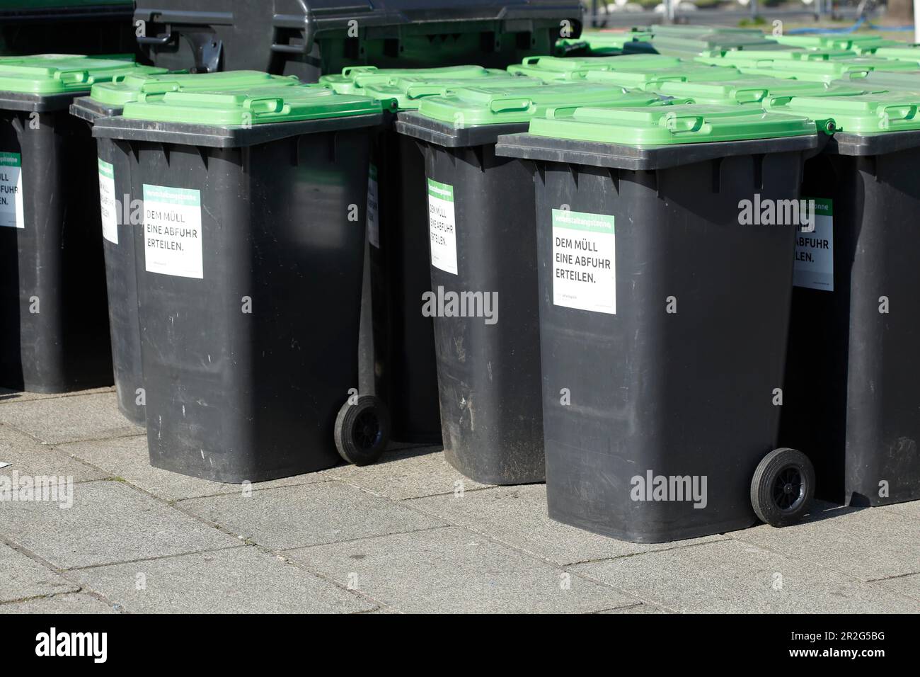 Event bins, green bins at an event, Bremen, Germany Stock Photo - Alamy