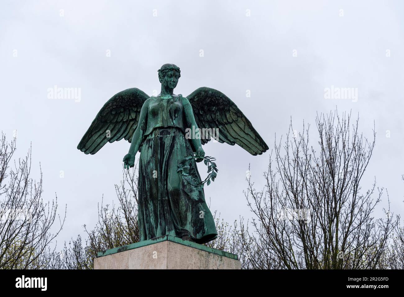 Statue of an angel, commemorating civilian Danish sailors who died in ...