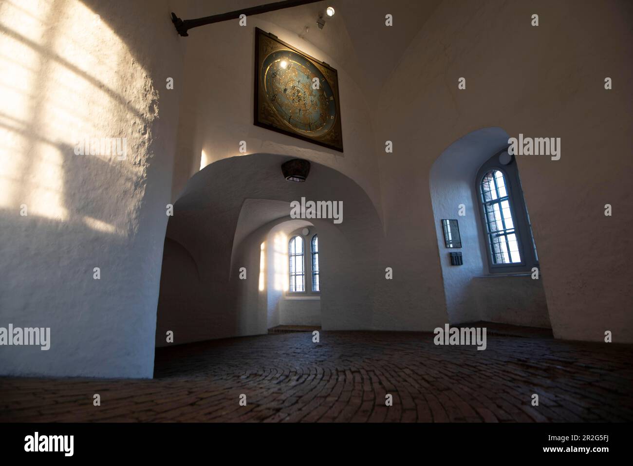 Round Tower, Rundetaarn, popular sight in Copenhagen, Denmark Stock ...