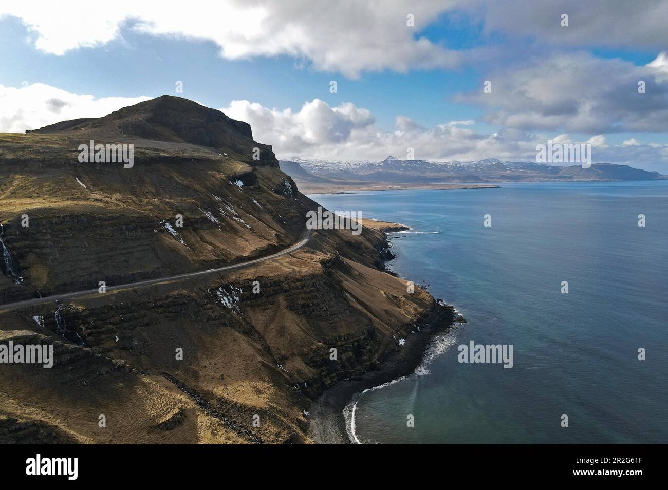 Snaefellsness Peninsula with Road No. 54 in the West of Iceland Stock ...