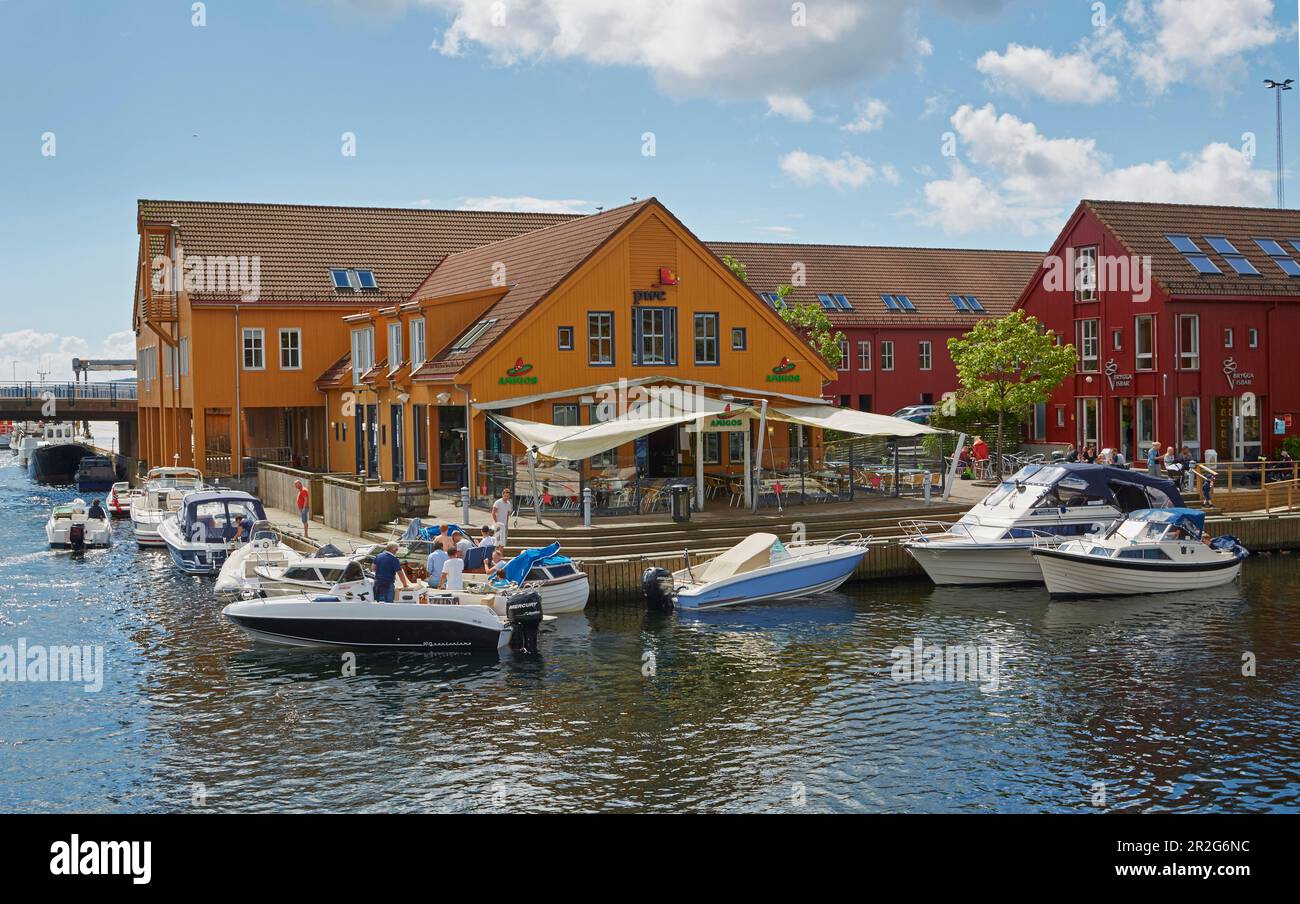 At the fish market in Kristiansand, Vest-Agder, Skagerak, Norway ...