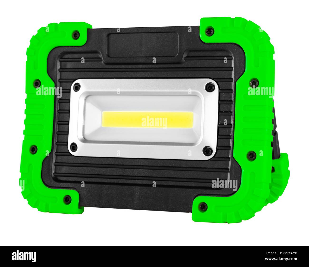 LED spotlight with stand on a white background in insulation Stock ...