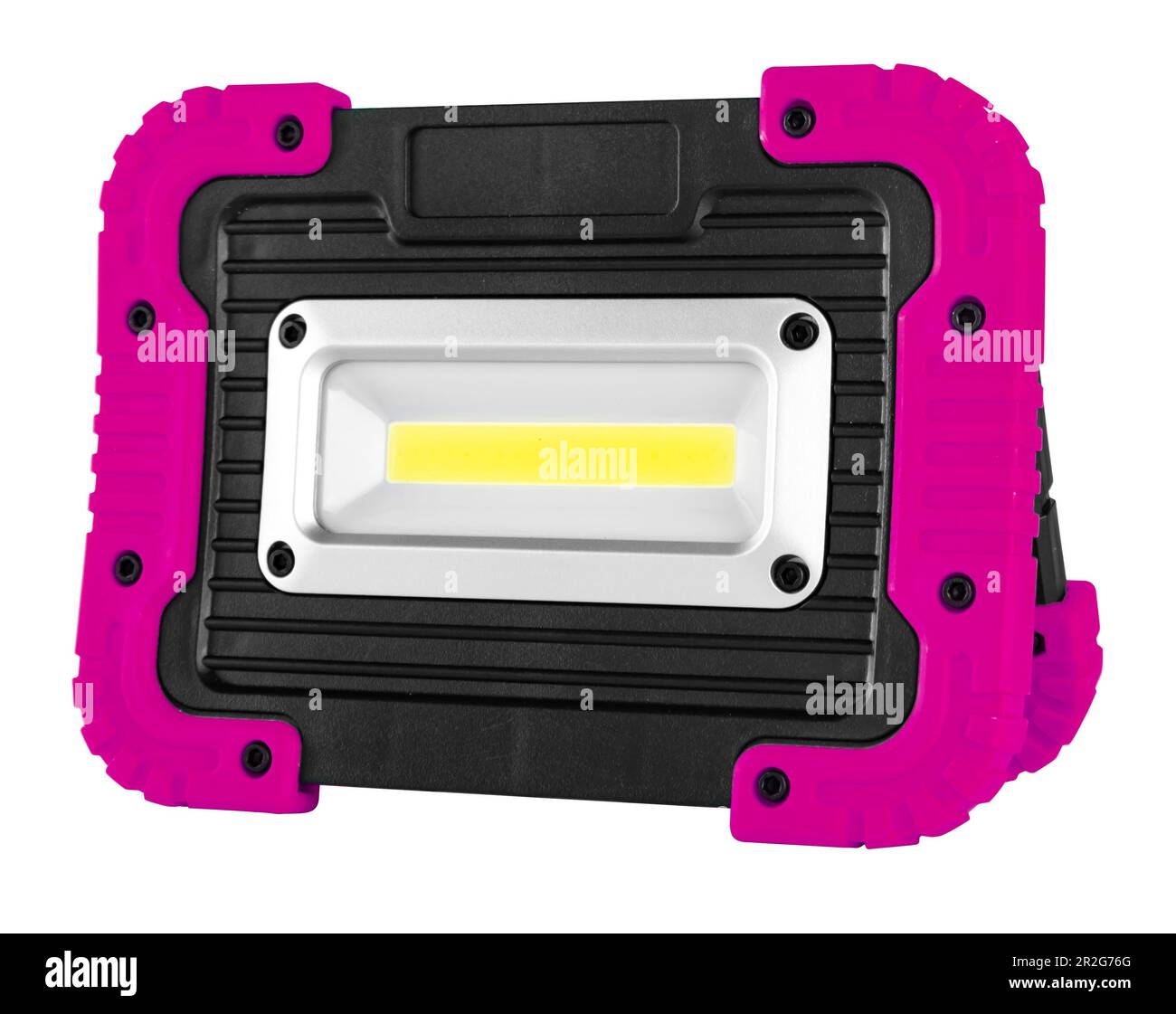 LED spotlight with stand on a white background in insulation Stock ...