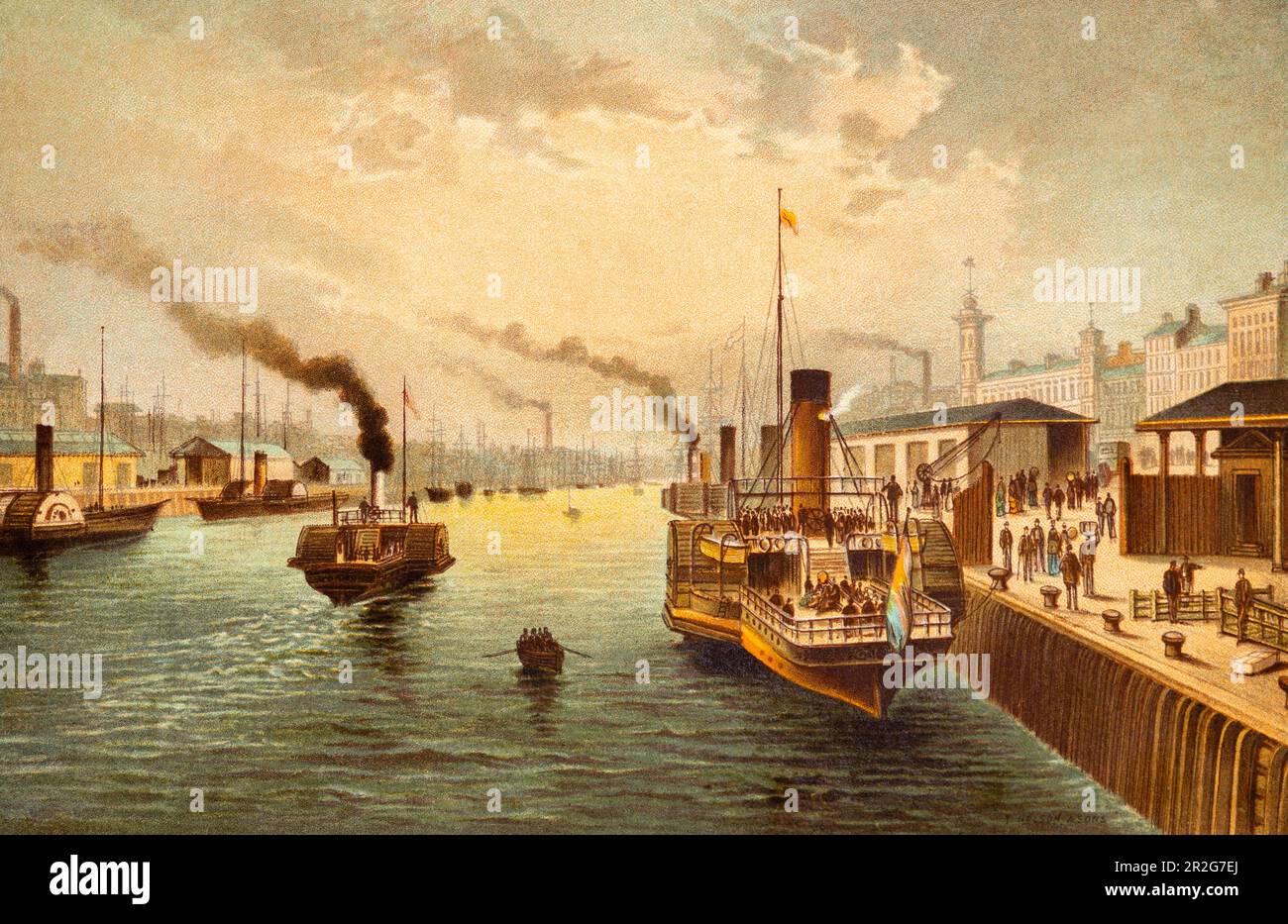 The Broomielaw, west view, Glasgow, Scotland, Great Britain, River ...