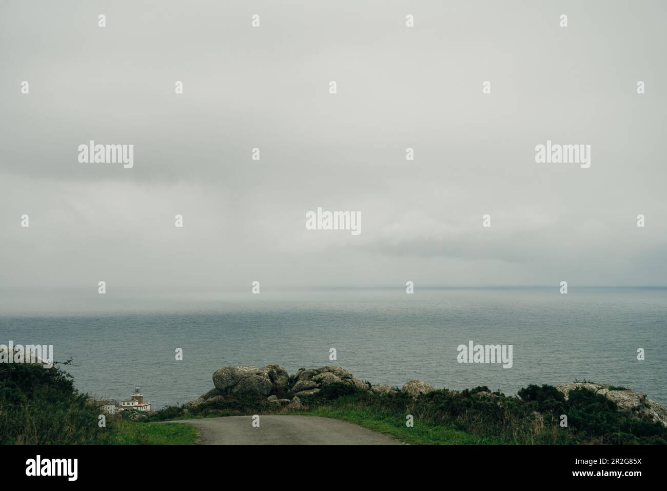 Cape and Fisterra Lighthouse Chemin de Saint Jacques. High quality ...