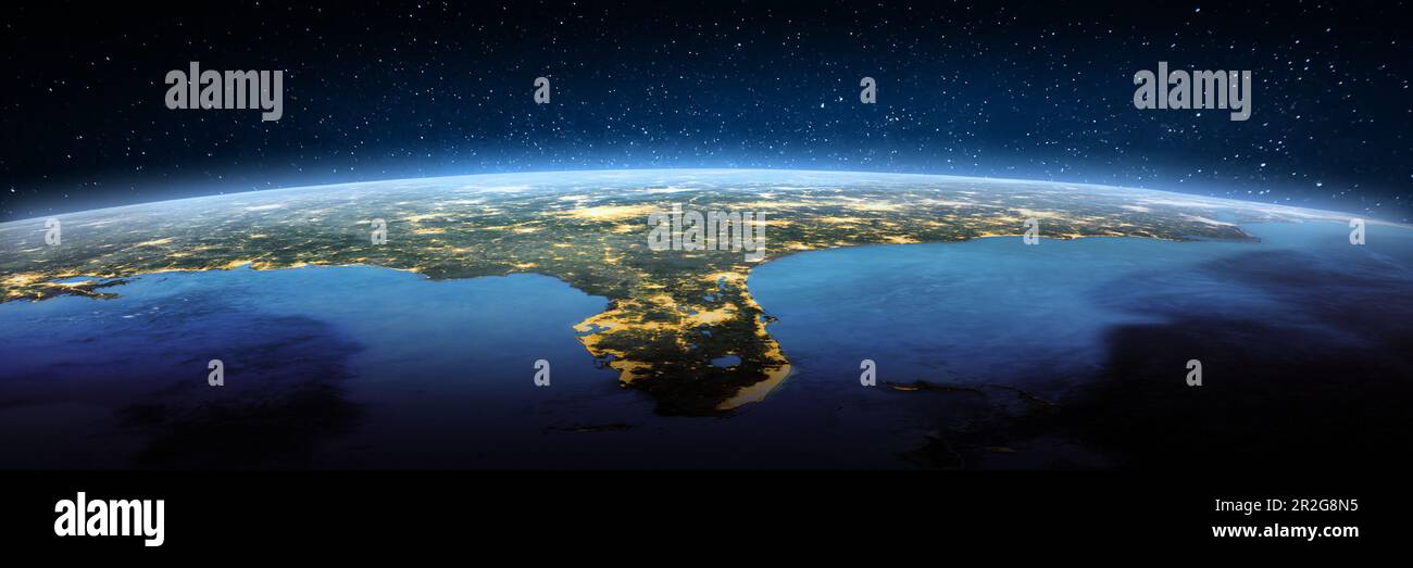 Florida, USA, landscape frome space. Elements of this image furnished ...
