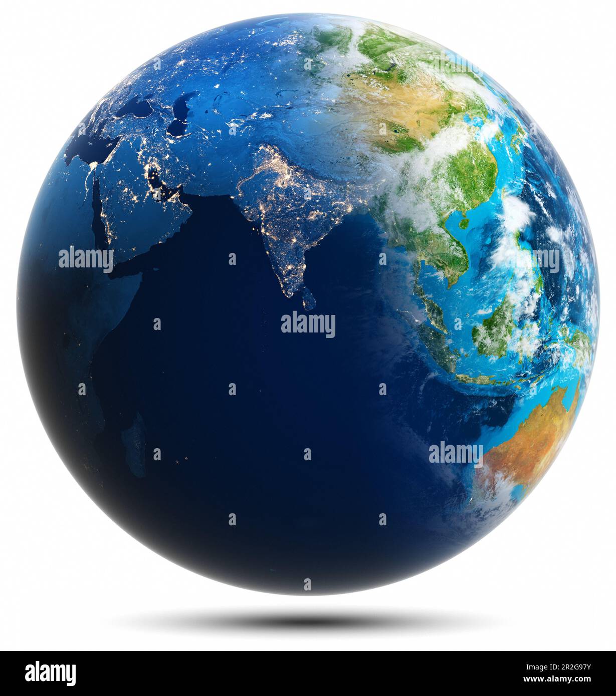 World globe - India, Asia. Elements of this image furnished by NASA. 3d ...