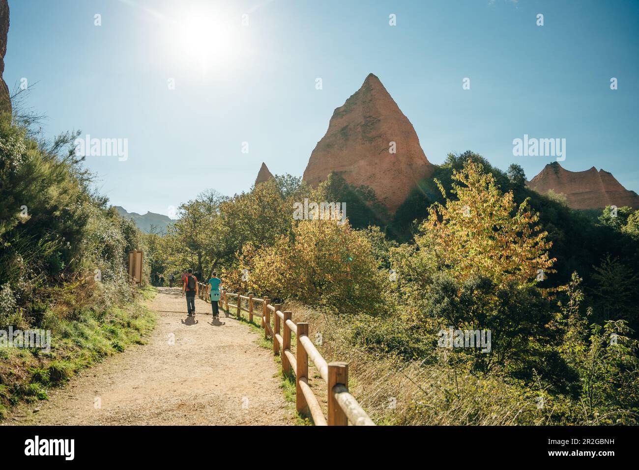 Las Medulas, a Roman gold-mining site. UNESCO world heritage in Castile ...