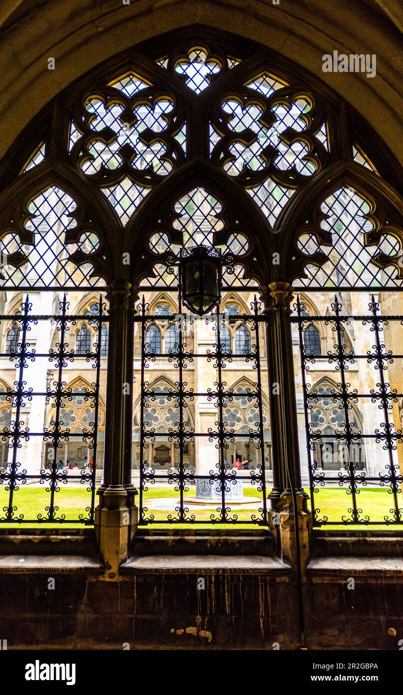 Westminster Abbey Cloister Side Chapel Stained Glass in London Stock ...