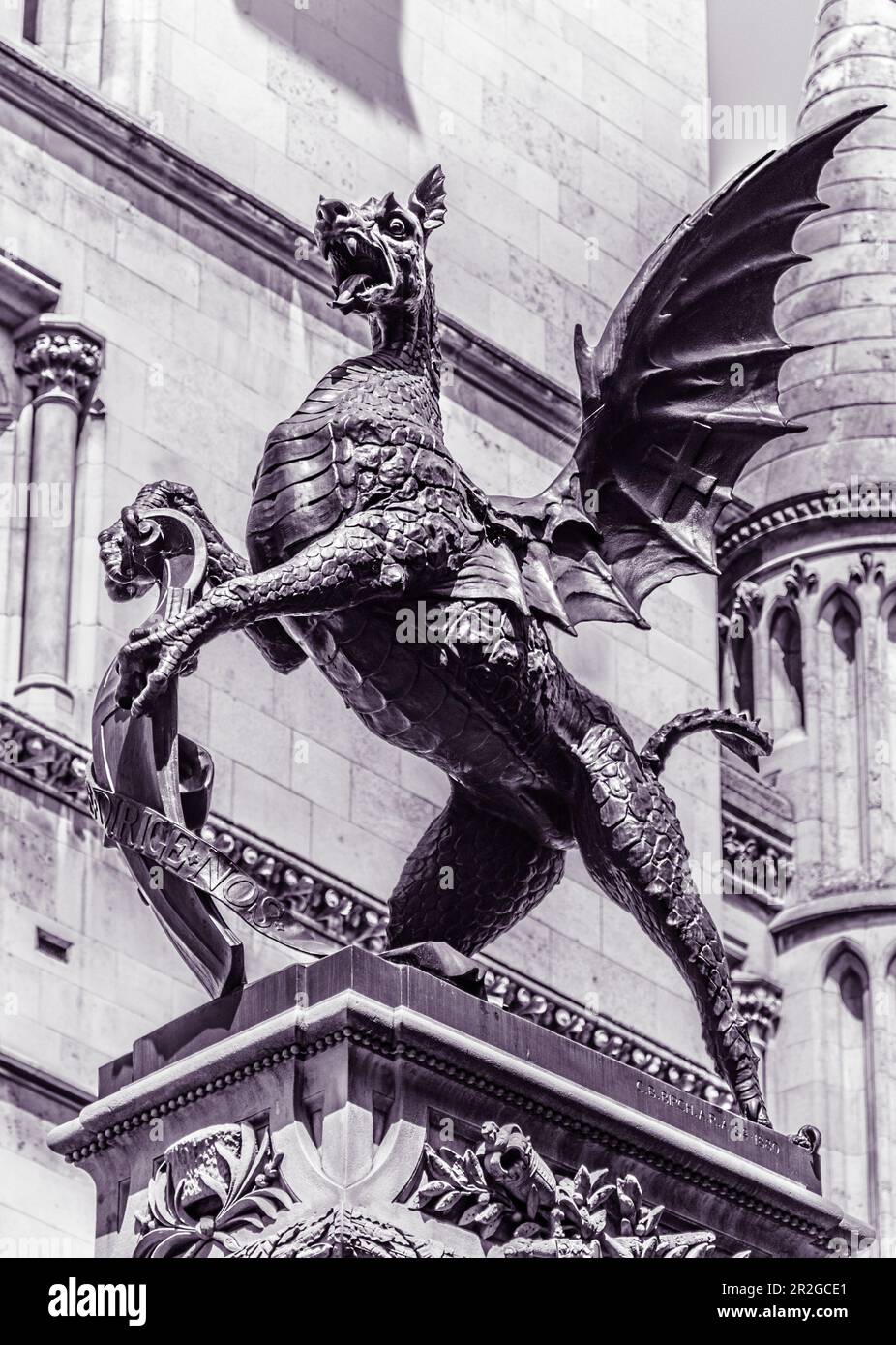 The City of London Temple Bar Monument Griffin Stock Photo - Alamy