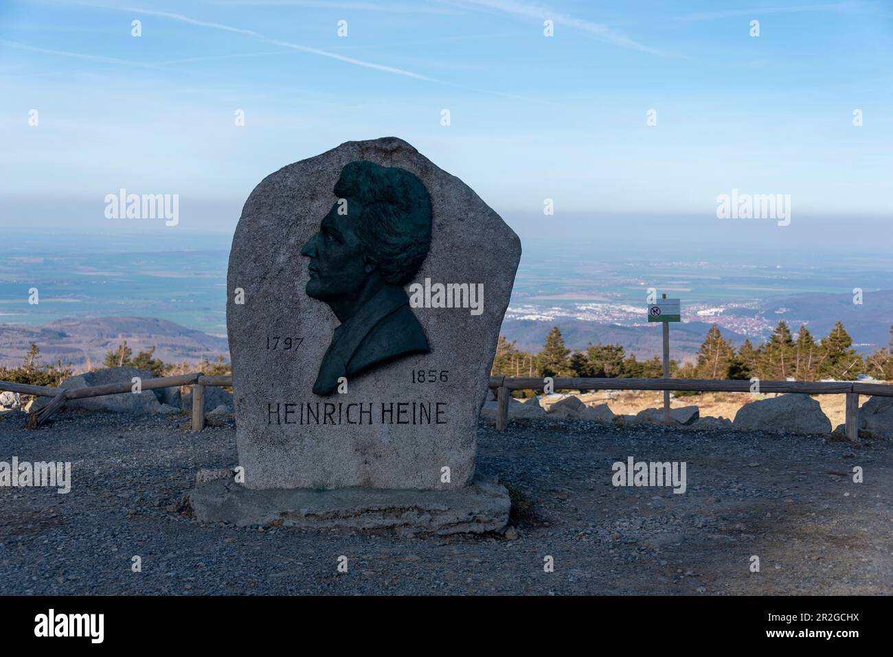 Heinrich Heine Monument, Brocken Plateau, Harz National Park, Schierke ...