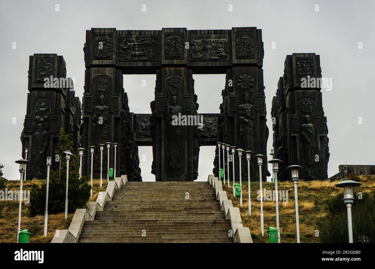 Stormy weather and giant monument of Georgian History on Tbilisi Sea ...