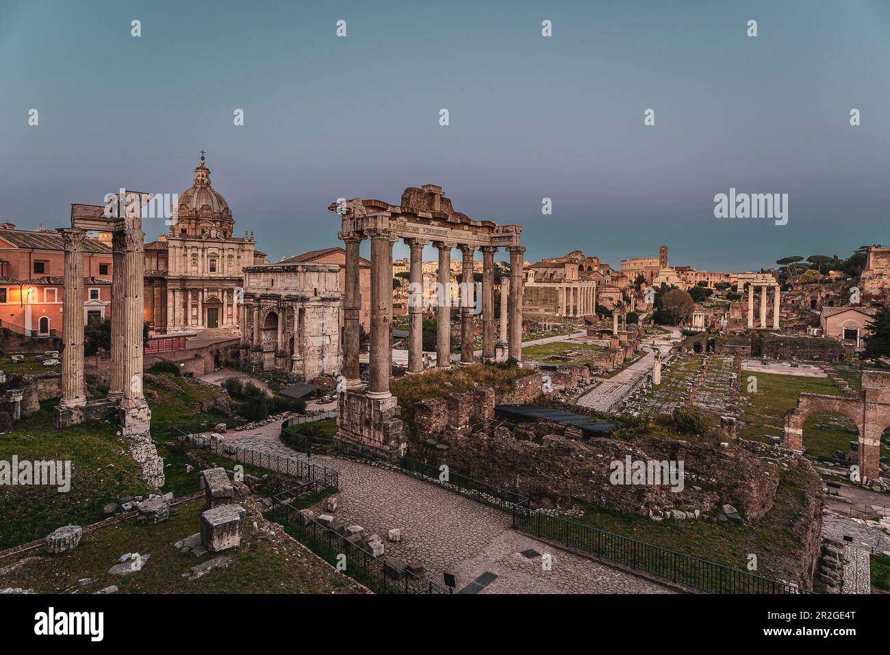 View of Ancient Forum with Basilica Julia from Capitoline Hill, Rome ...