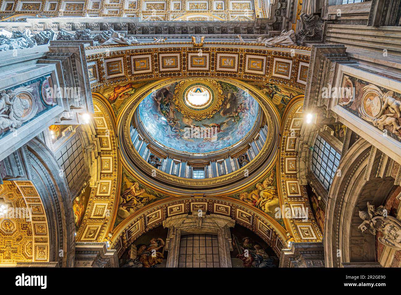 St peter's interior from cupola hi-res stock photography and images - Alamy
