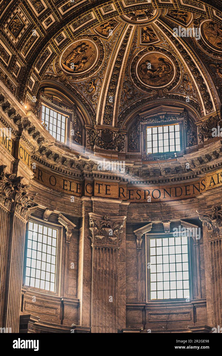 St peter's interior from cupola hi-res stock photography and images - Alamy