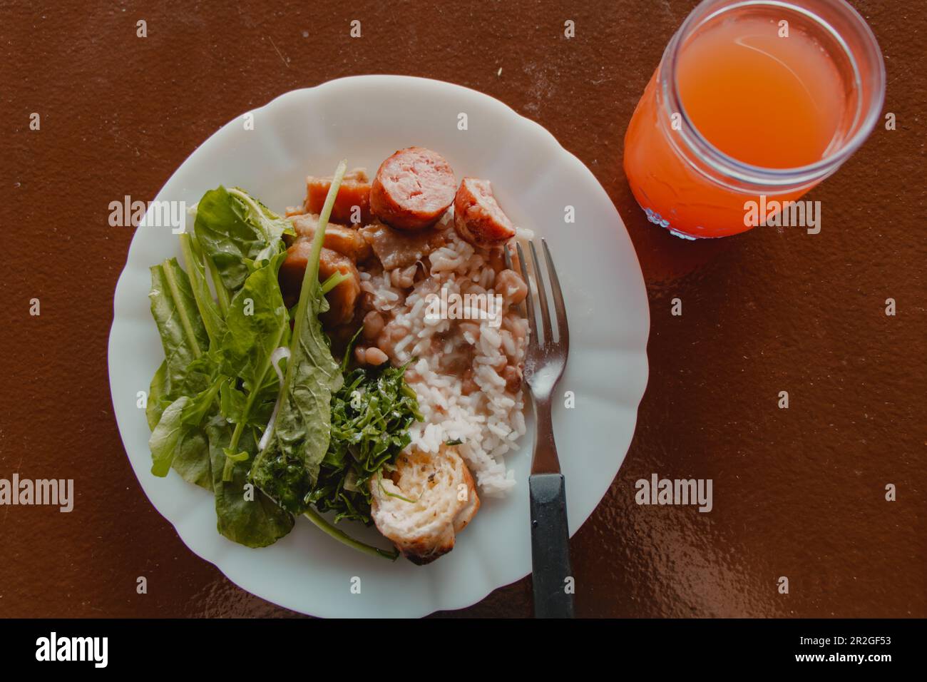 flat lay plate of assorted food on barbecue Stock Photo - Alamy