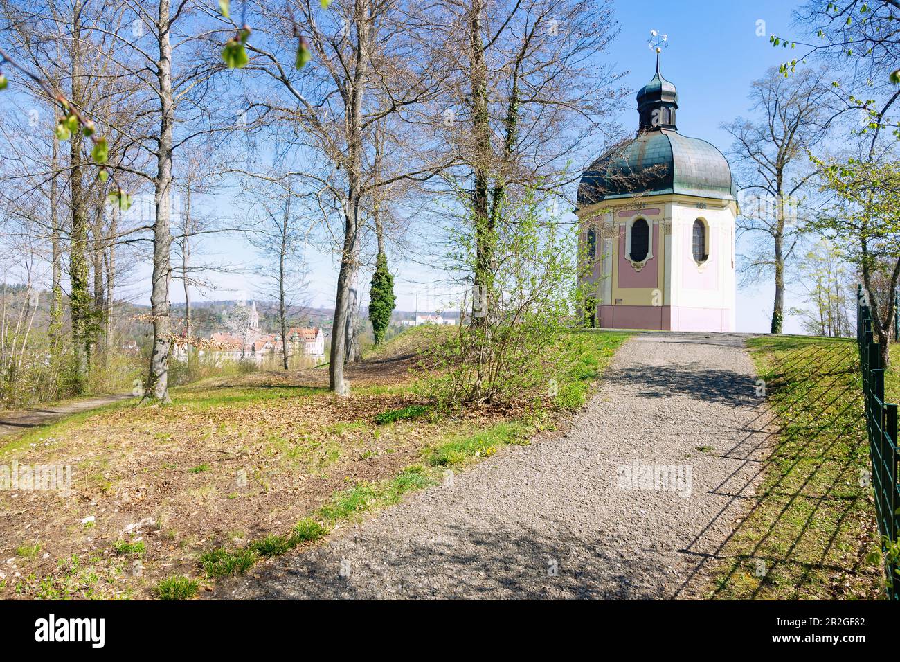 Sigmaringen, Viewpoint Chapel St. Josef overlooking Hohenzollern Castle ...