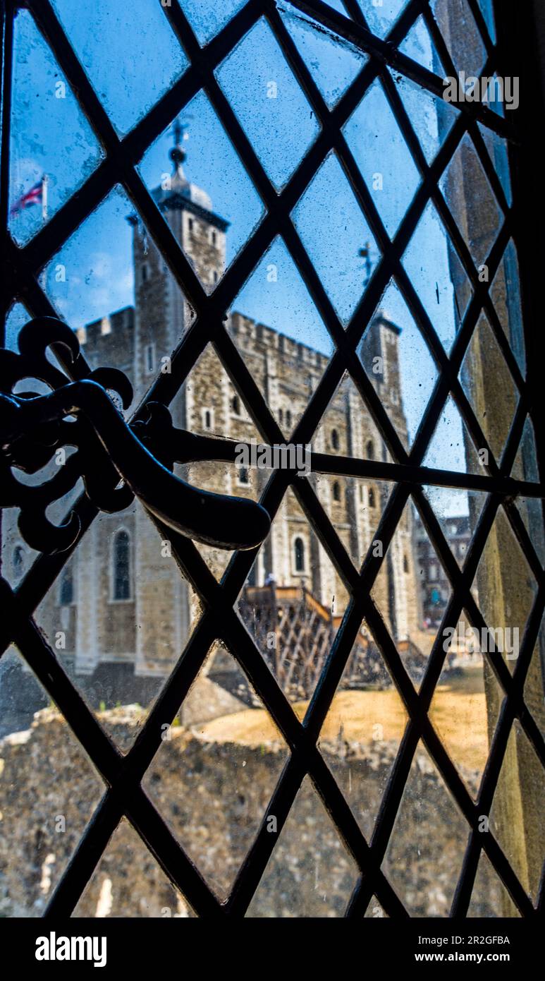 View of White Tower from the Bloody Tower Window in London Stock Photo ...