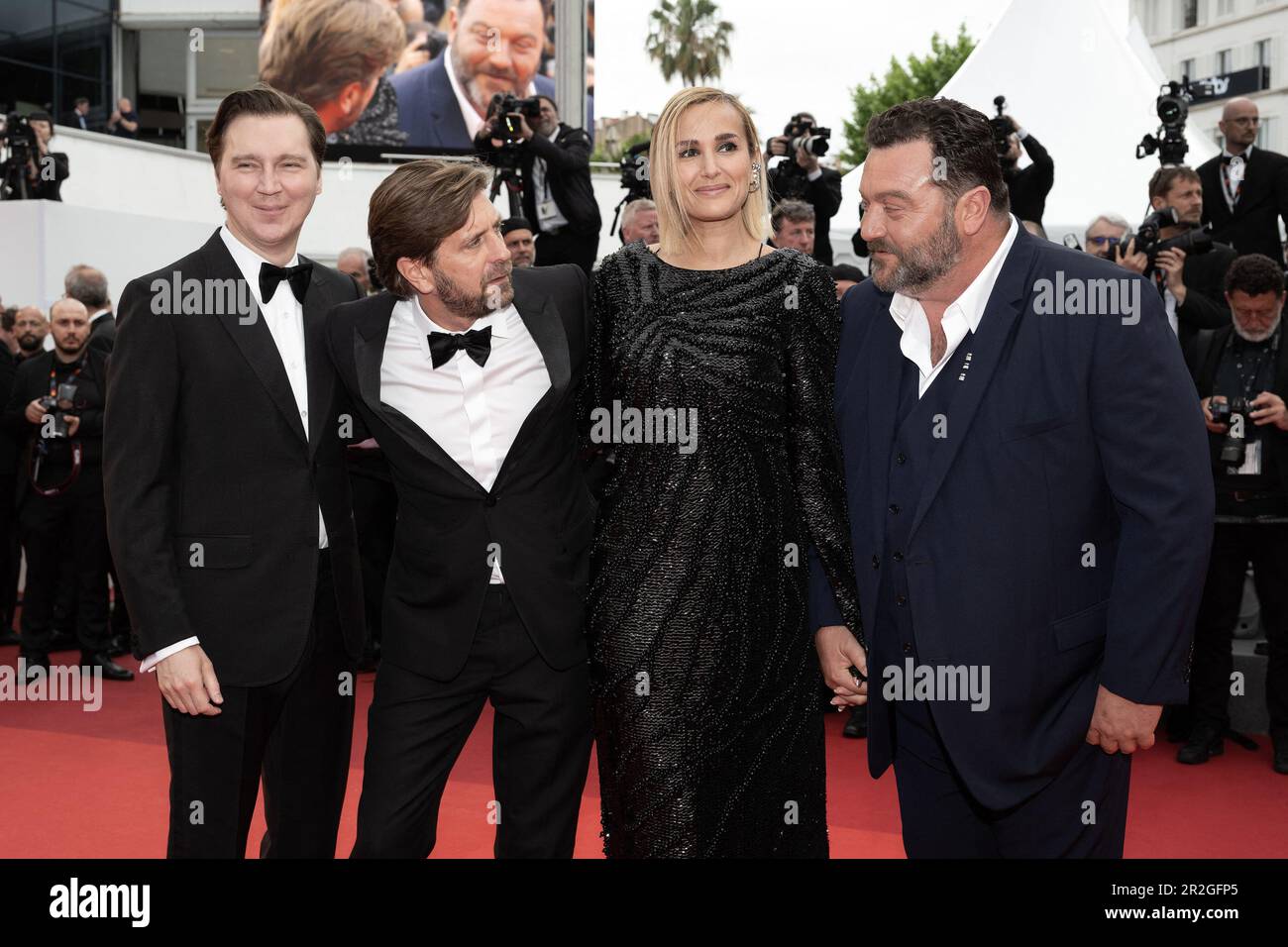 Cannes, France. 19th May, 2023. Members of the Jury Denis Ménochet, Julia Ducournau, President ...