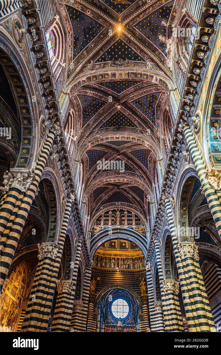 Cathedral of Santa Maria Assunta from inside, Siena, Tuscany, Italy ...