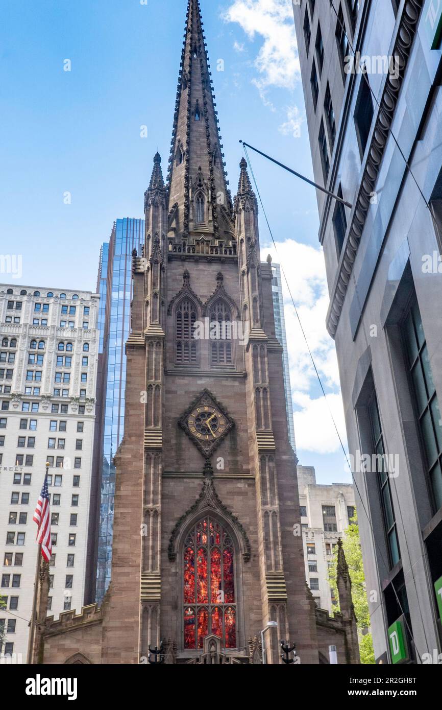 Trinity Church is an iconic landmark in the financial District of ...