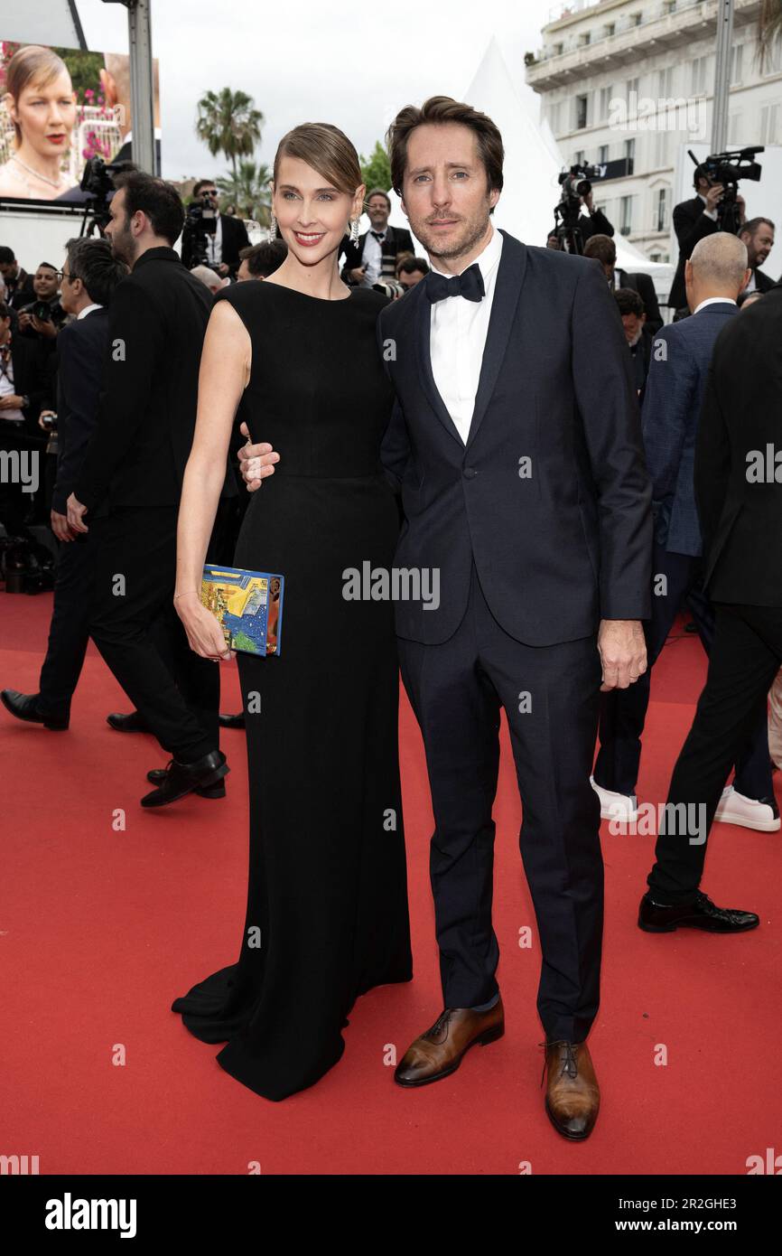 Cannes, France. 19th May, 2023. Ophelie Meunier and Mathieu Vergne ...