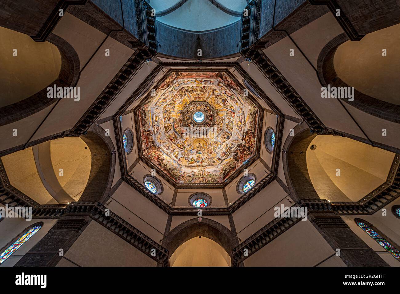 Duomo interior, dome from inside, Cathedral of Santa Maria del Fiore ...