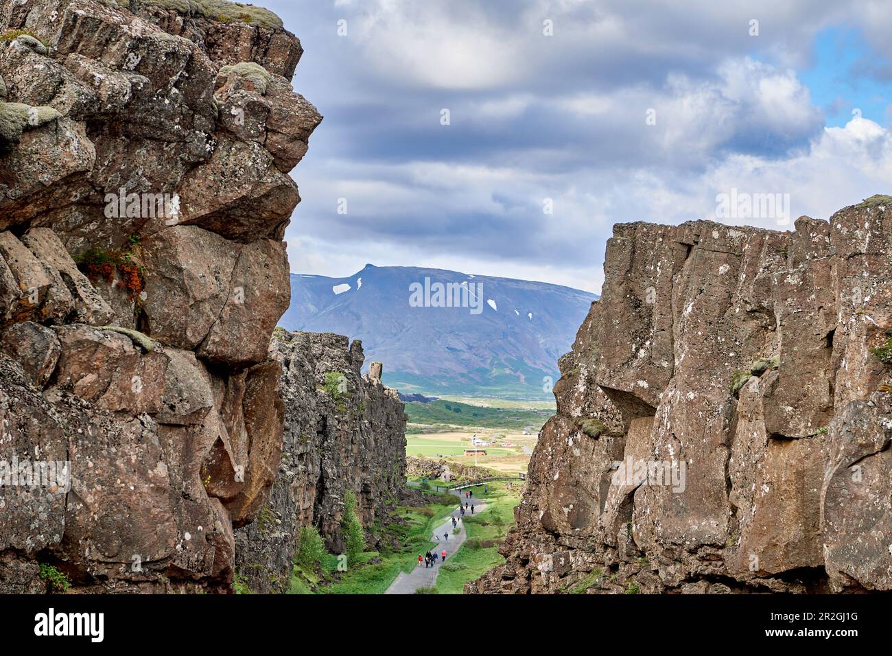 Rift zone in the border area of two tectonic plates. Here the drifting ...