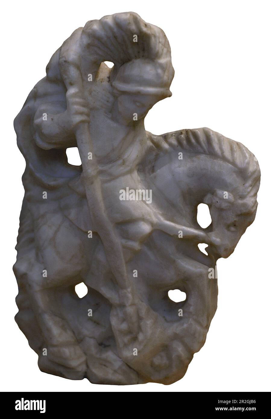 Saint George fighting the dragon, 16th century. Fragment from a ...