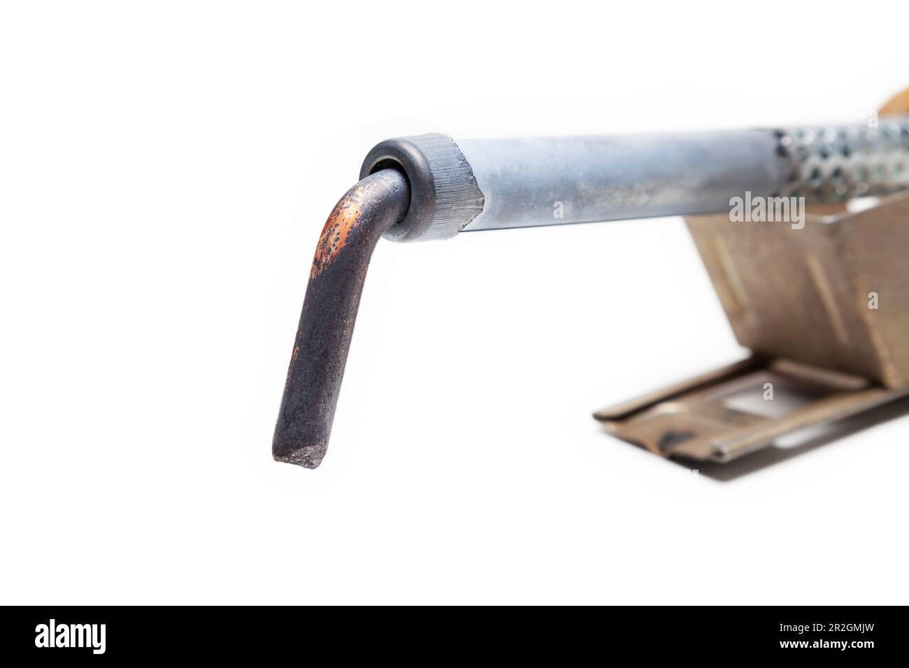 Front of soldering iron close up, isolated on white background Stock ...