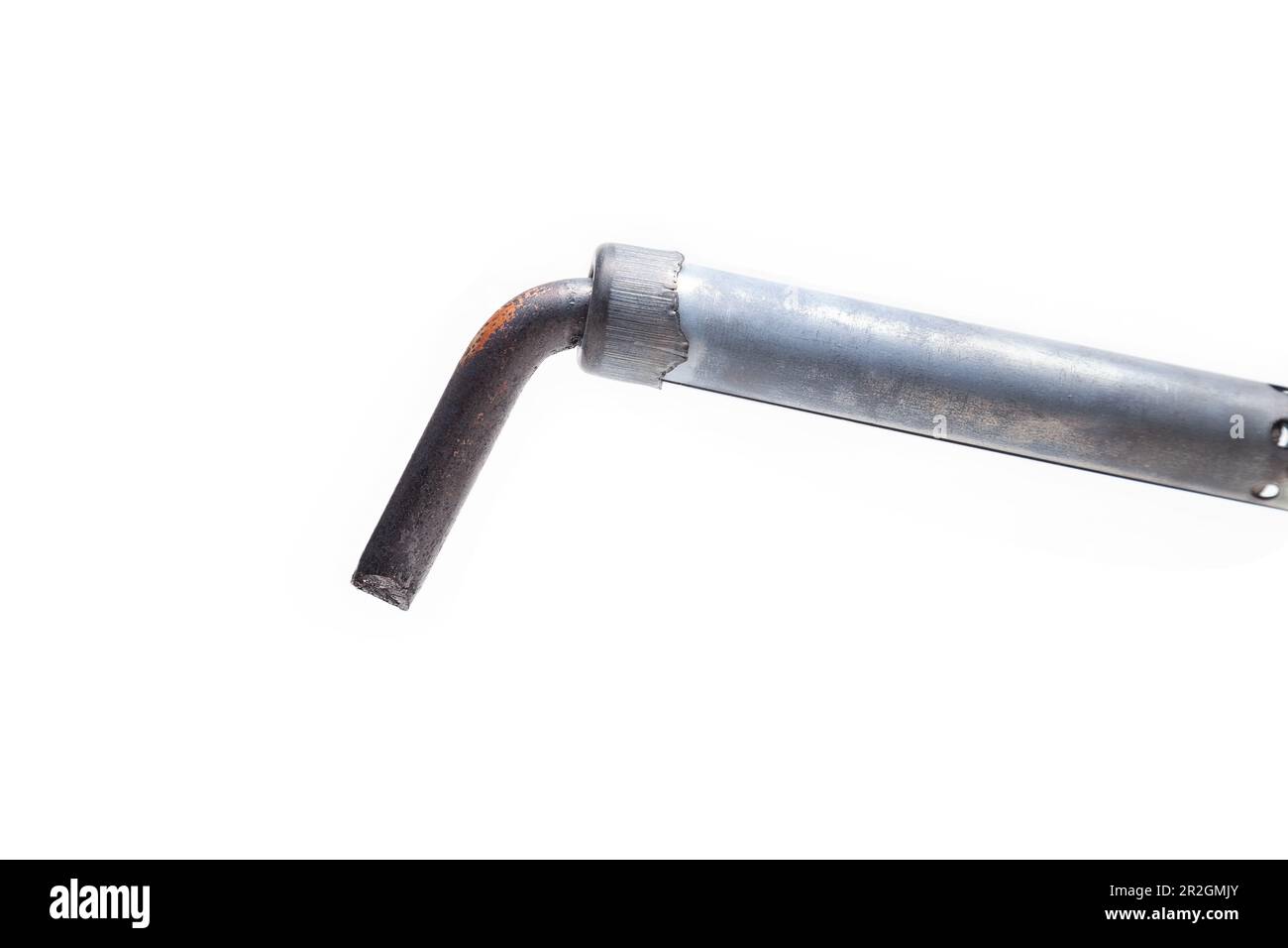 Front of soldering iron close up, isolated on white background Stock ...