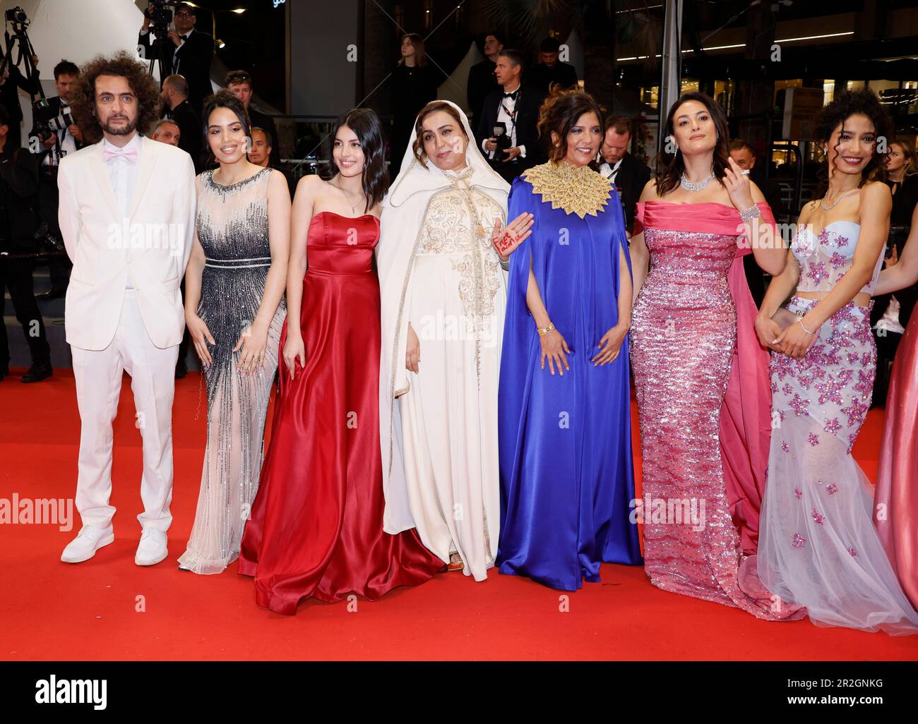 Producer Nadim Cheikhrouha, from left, Eya Chikhaoui, Tayssir Chikhaoui ...