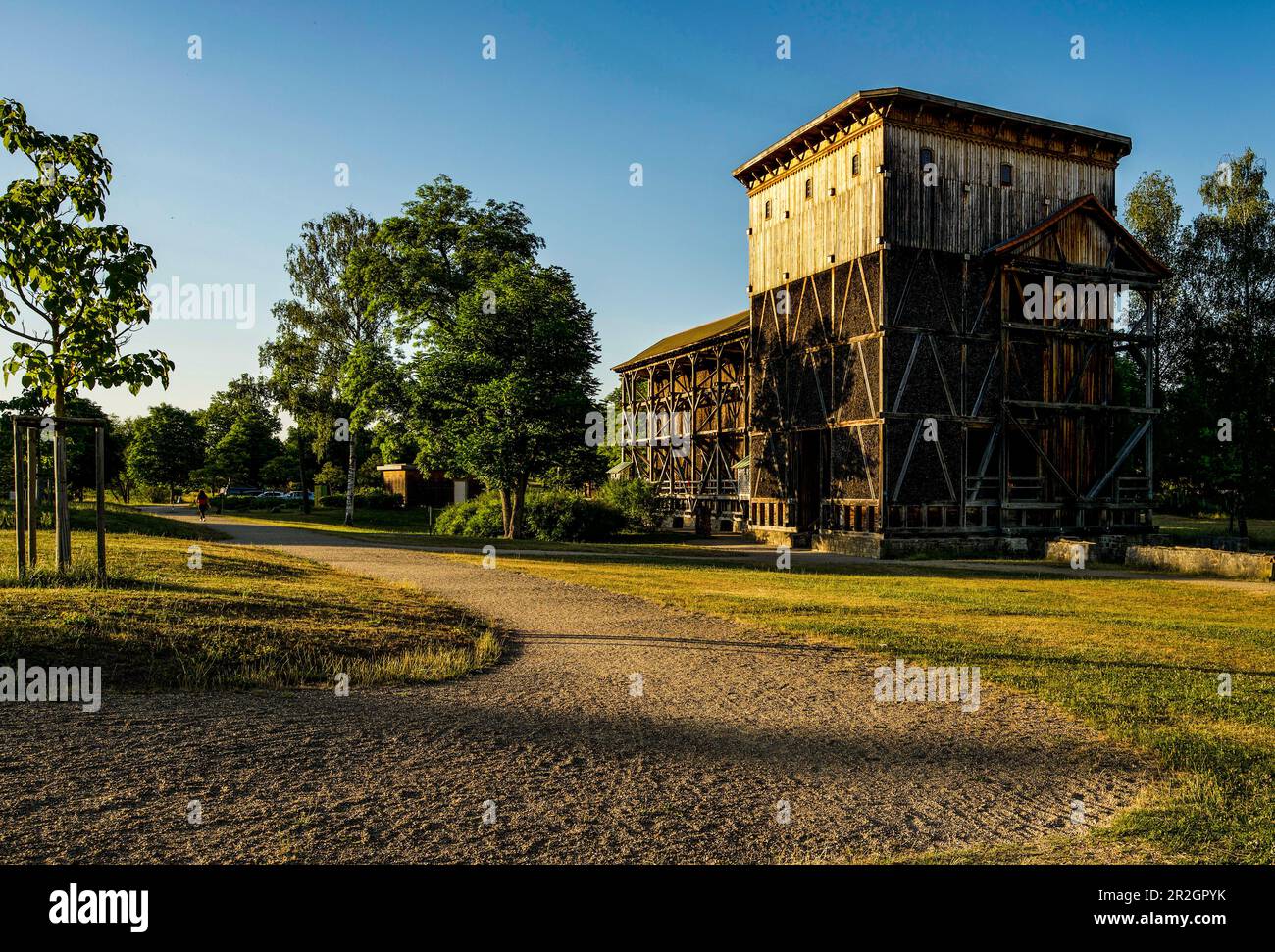 Graduation tower at the lower salt works in Bad Kissingen, Bavaria ...